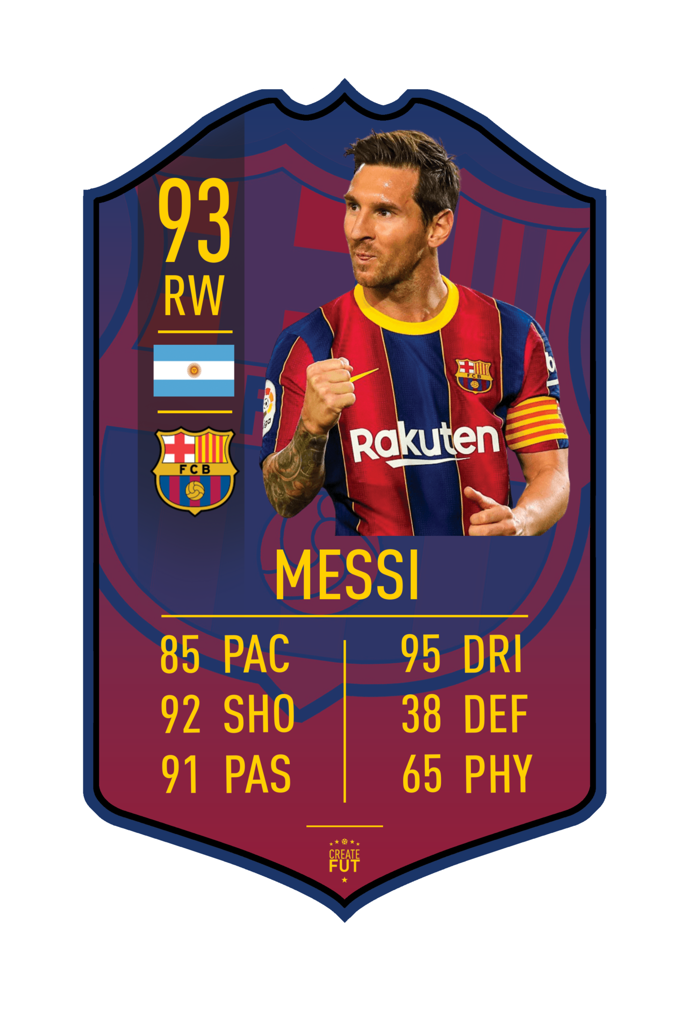 Messi pre-made card – CreateFUT