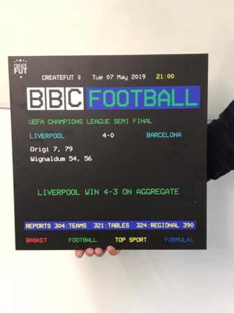 Choose any match from history, or create your own Teletext game ...
