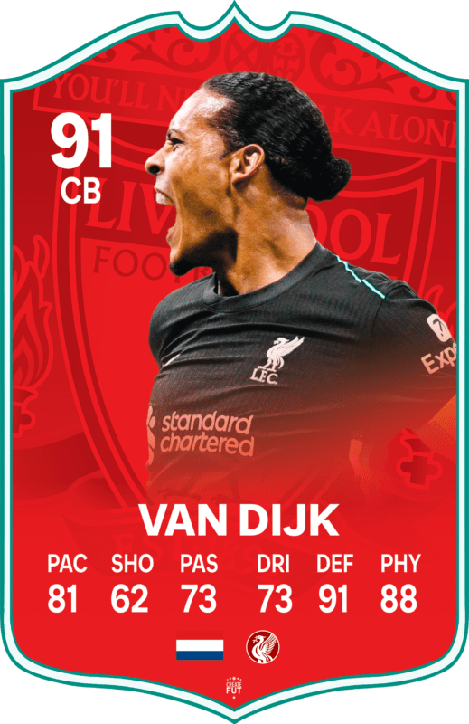 Buy Van Dijk Liverpool Football Card – FC and FIFA Cards – CreateFUT